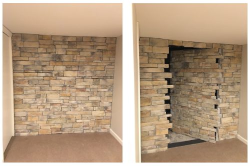 Stone Wall Door - Creative Home Engineering